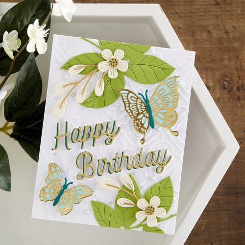 Spellbinders - Glimmer Edge Butterflies Glimmer Hot Foil Plate and Die Set